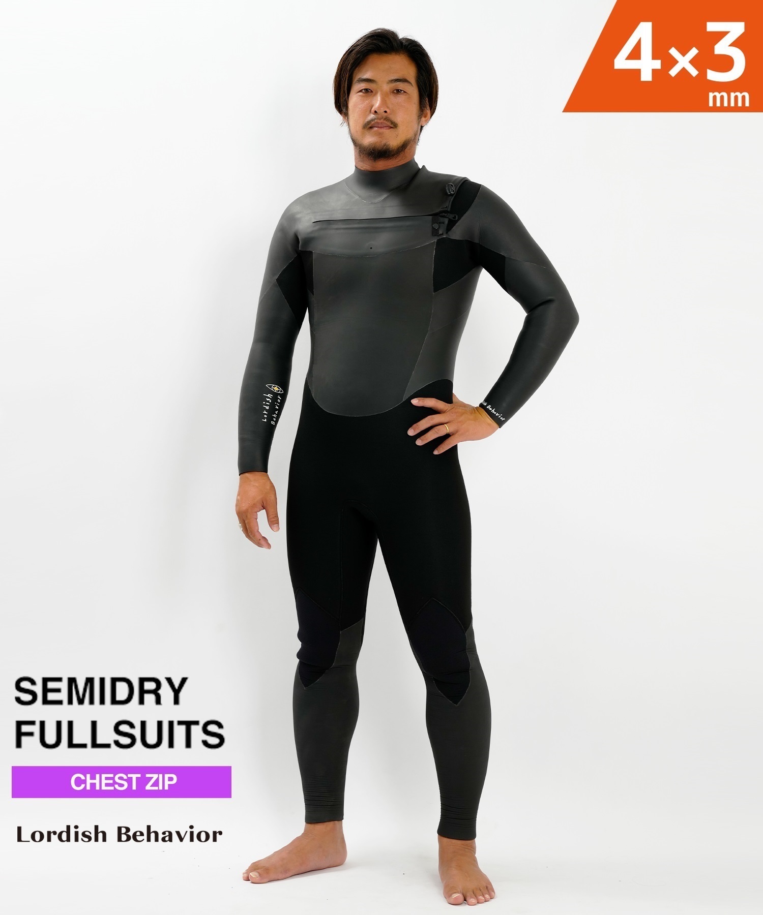 Lordish Behavior ローディッシュビヘイビアー LB CZ 4X3mm LB23-4/3FLC-ZIP メンズ ウェットスーツ ...