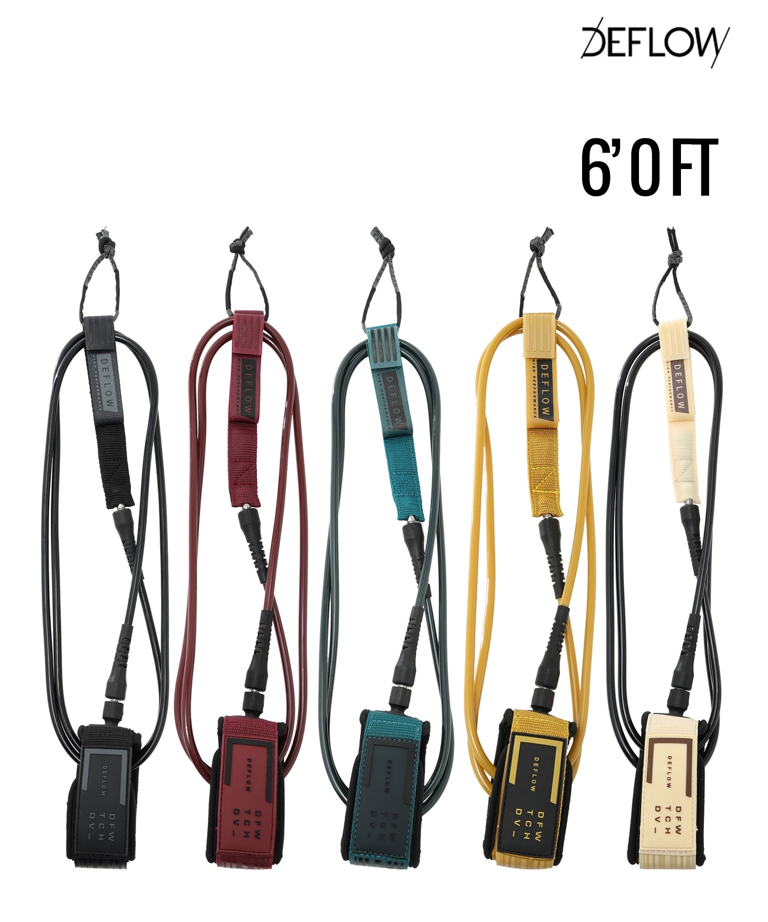 DEFLOW デフロウ LSH PERFORMANCE 6.0FT PERFORMANCE6 サーフィン リーシュコード サーフィン リーシュ ...