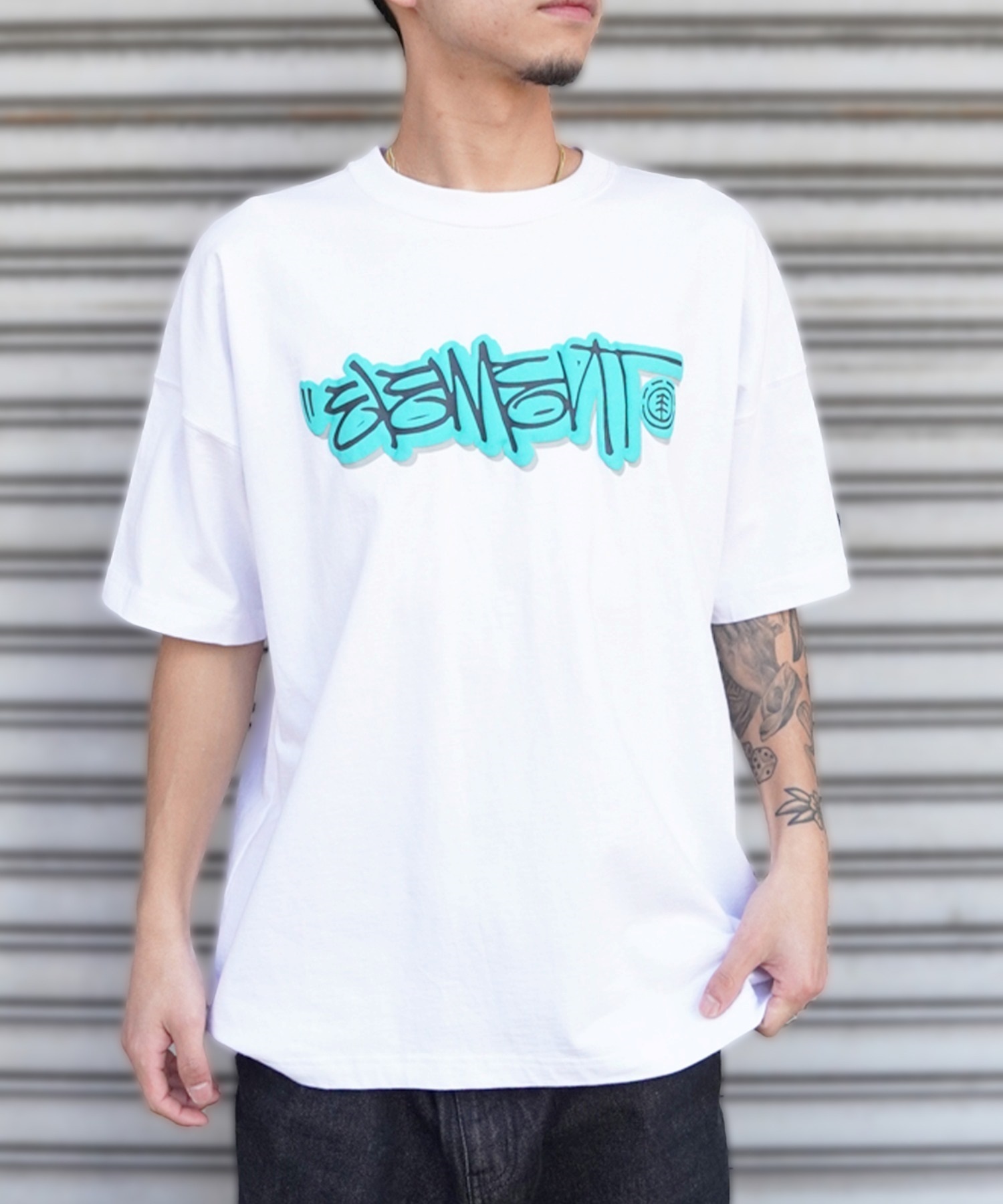 ELEMENT エレメント メンズ 半袖 Tシャツ タギング ロゴ プリント グラフィティ BE021-249 ショートスリーブ｜ムラサキスポーツオンラインショップ 通販