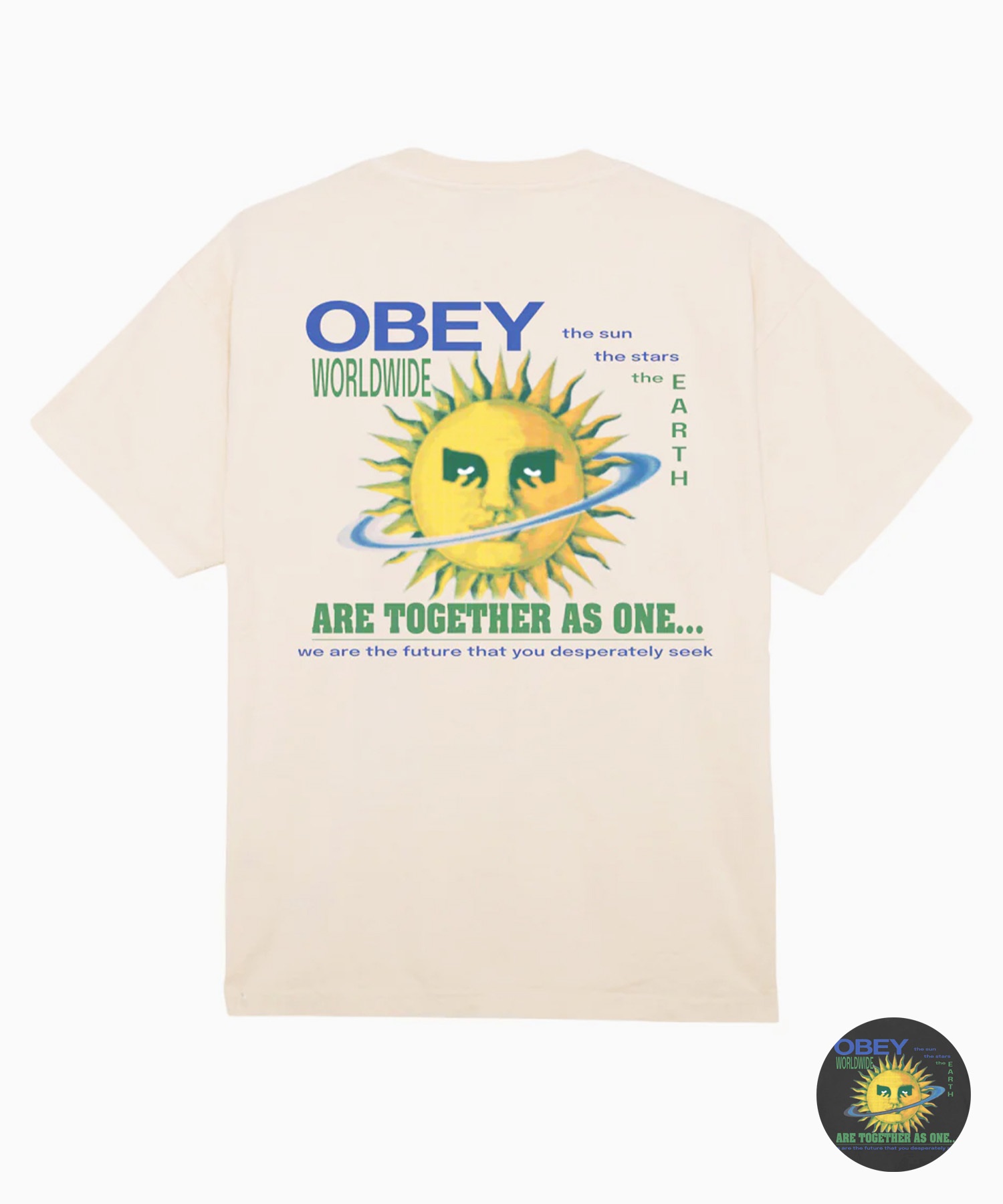 OBEY オベイ メンズ 半袖 Tシャツ バックプリント リラックスシルエット コットン OBEY TOGETHER AS ONE ...