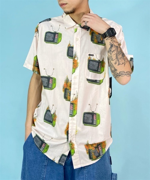VOLCOM ボルコム FEATURED ARTIST JUSTIN HAGER WOVEN SHORT SLEEVE SHIRT ...