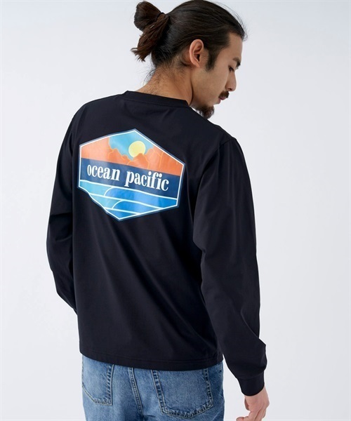 【マトメガイ対象】OP オーシャンパシフィック 512469 メンズ ラッシュガード UVカット 長袖 バックプリント 水陸両用 ...