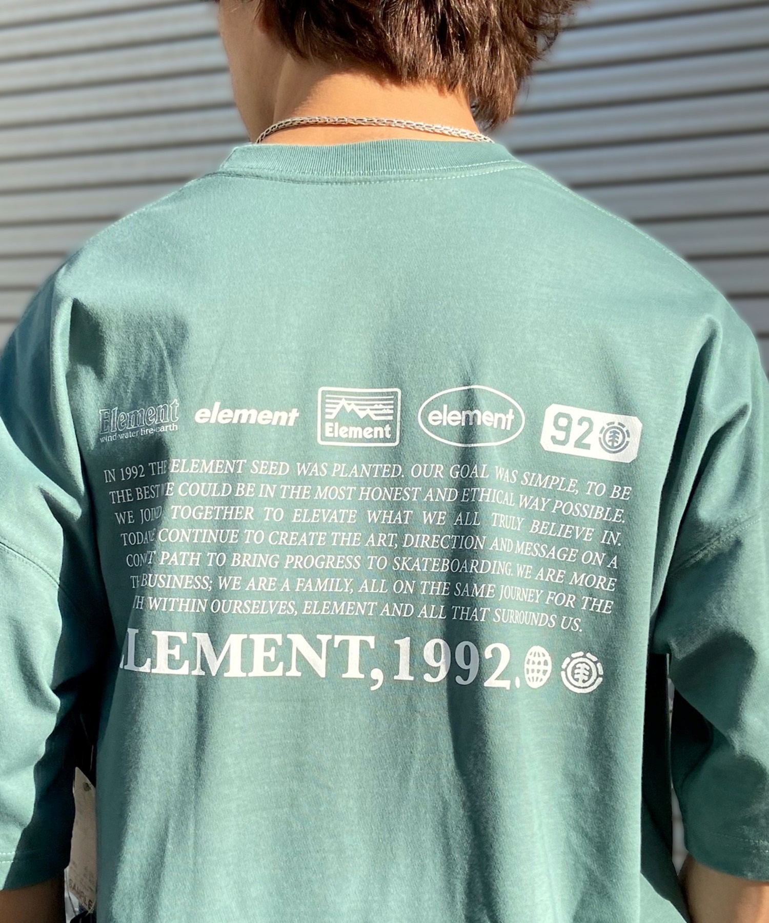 ELEMENT エレメント メンズ 半袖 Tシャツ バックプリント オーバーサイズ クルーネック 吸水速乾 BE021-224 ショートスリーブ｜ムラサキスポーツオンラインストア 通販