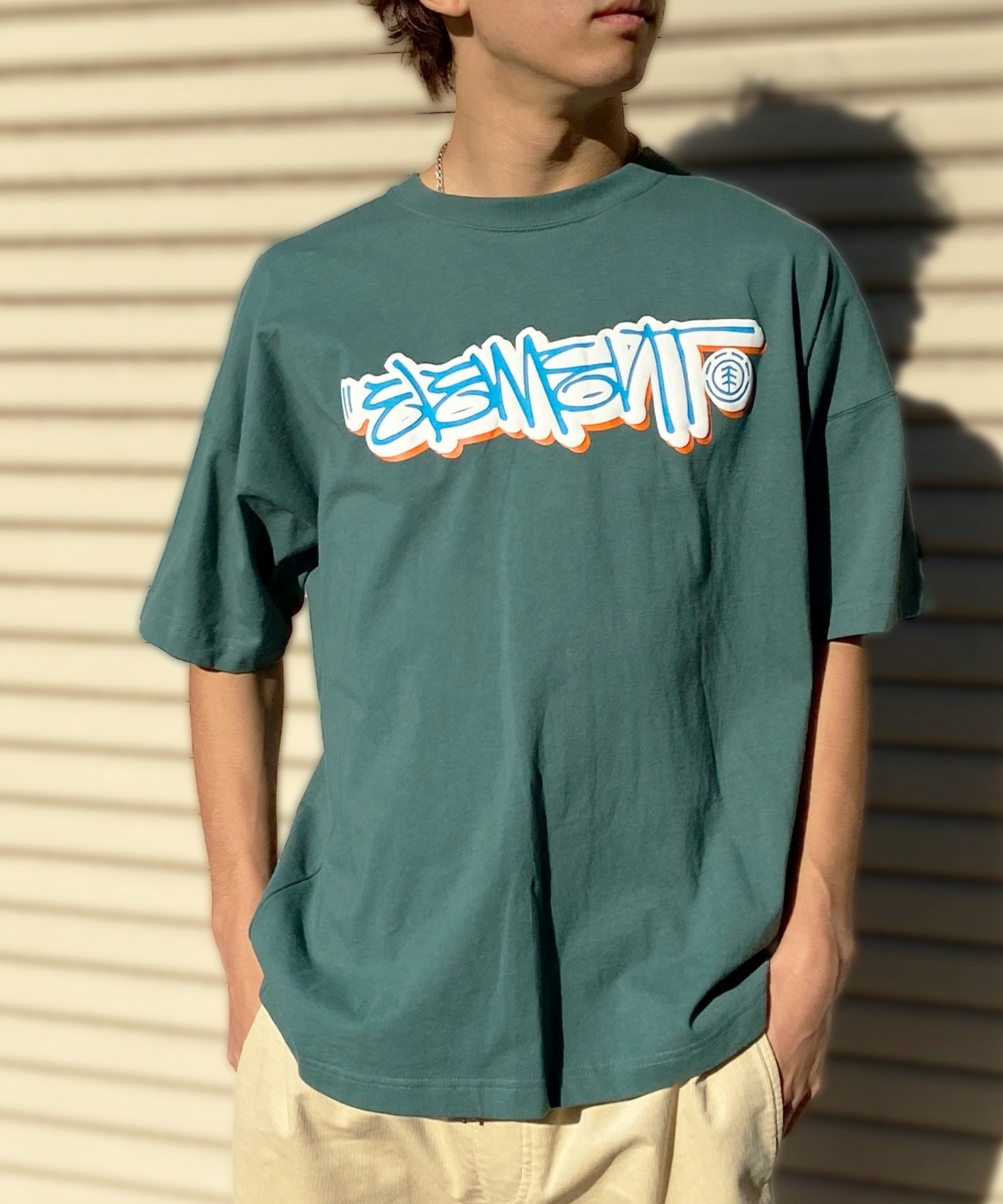 ELEMENT エレメント メンズ 半袖 Tシャツ タギング ロゴ プリント グラフィティ BE021-249 ショートスリーブ｜ムラサキスポーツオンラインショップ 通販