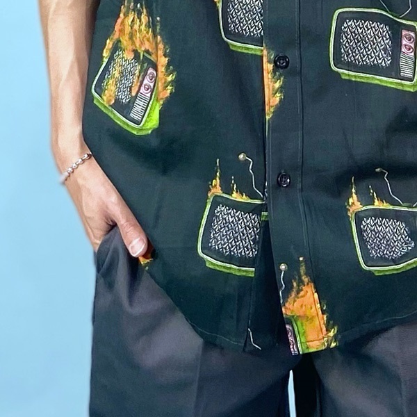 VOLCOM ボルコム FEATURED ARTIST JUSTIN HAGER WOVEN SHORT SLEEVE SHIRT ...