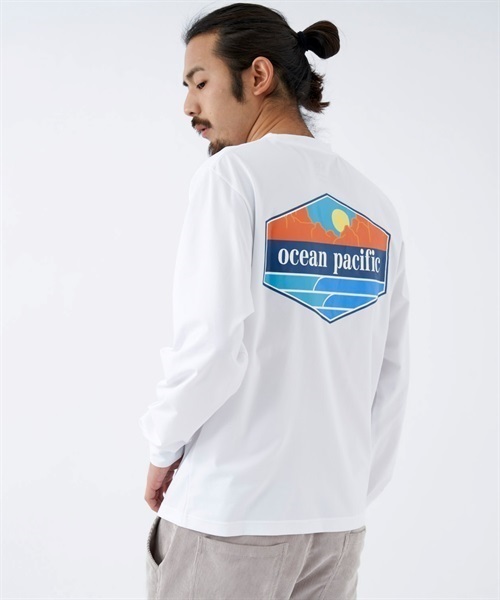 【マトメガイ対象】OP オーシャンパシフィック 512469 メンズ ラッシュガード UVカット 長袖 バックプリント 水陸両用 ...