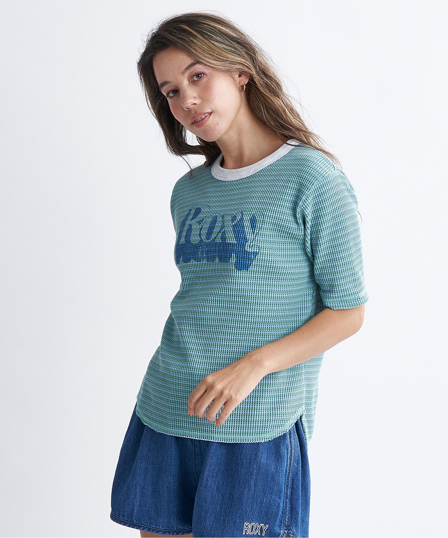 ROXY ロキシー HUGGABLE TEE レディース 半袖 Tシャツ クルーネック セットアップ対応 RST241076 ショートスリーブ ...